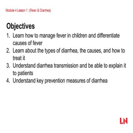 Module 4, Lesson 1 - Fever _ Diarrhea UPDATED 2021.pptx
