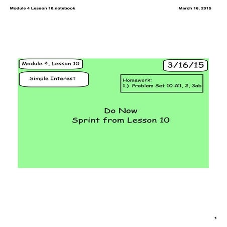 Module 4 lesson 10 | PDF