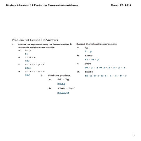 Module 4 lesson 11 | PDF