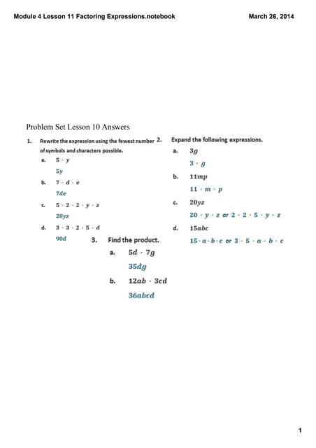 Module 4 lesson 10 | PDF