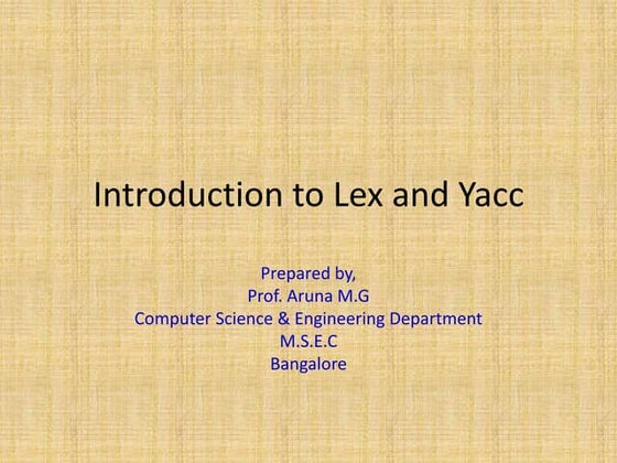Compiler Design Brief in Computer Application | PPT