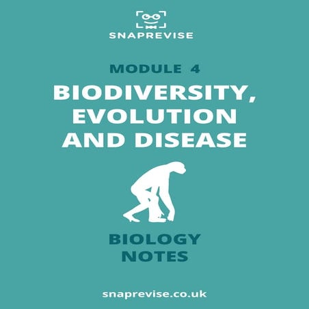 A-level OCR Biology Notes: Biodiversity, Evolution & Disease (Module 4 ...