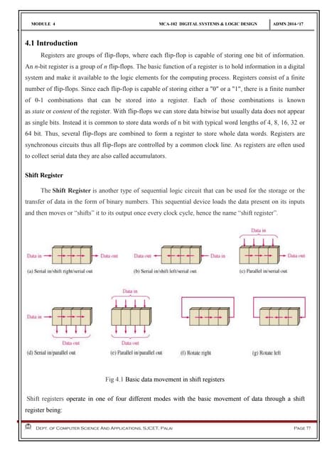 Register in Digital Logic | PPTX | Data Storage and Warehousing | Computing