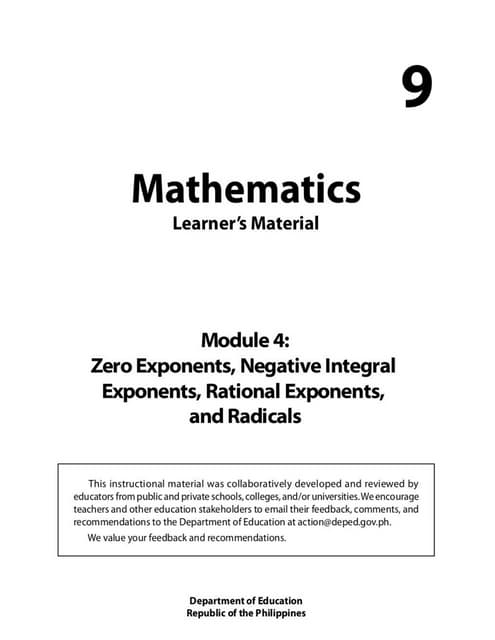 General Mathematics: most essential learning competencies-(MELCs) | PDF