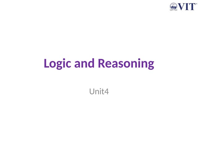 Propositional Logic in Artificial Intelligence | PPT