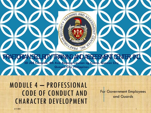 Module 7 guard mounting of security pers | PDF