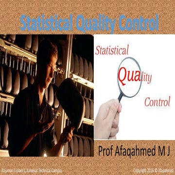 Statistical Quality Control & SQC Tools | PDF