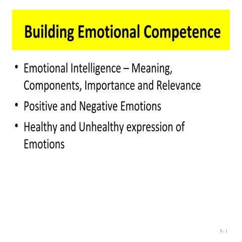 Building Emotional Competence | PPT