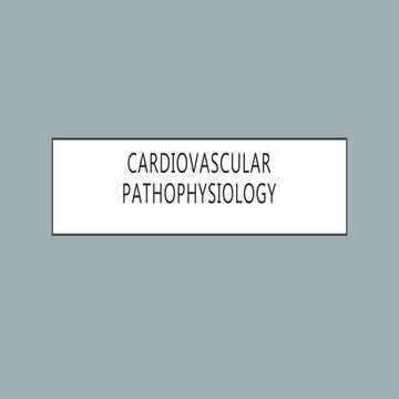 Cardiovascular Pathophysiology | PPTX