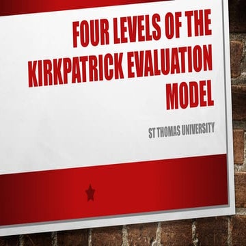 Kirkpatrick's Model | PPTX