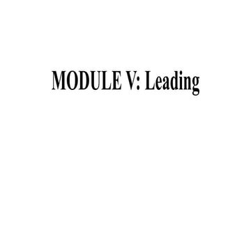 module 5.pptx. It is about the leaders and leadership | PPT