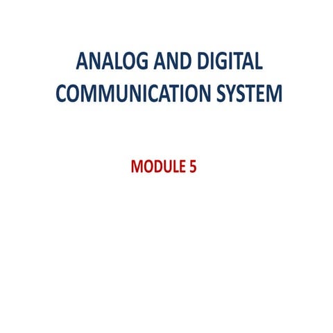 Analog And Digital Communications Electronic Course Pptx