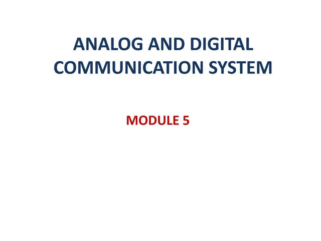 Analog And Digital Communications Electronic Course Pptx