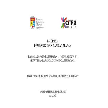 Module 5 - Bandar Anda dan Agenda Tempatan 21 (Mohd Azriezul bin Roslan ...