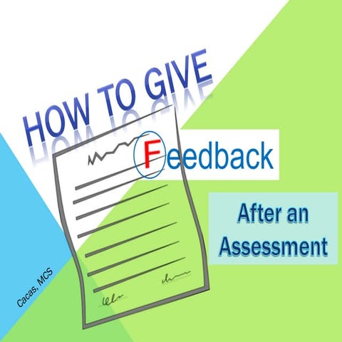 How To Give Feedback After an Assessment | PDF