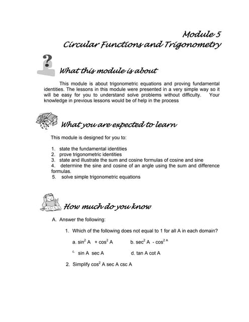 Trigonometric identities | PPTX