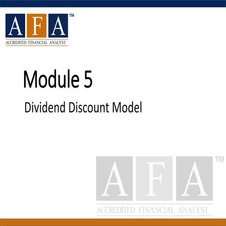 Module 5 dividend discount model att | PDF