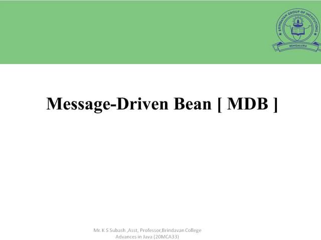 Module5 Enterprise Java Beans Ppt