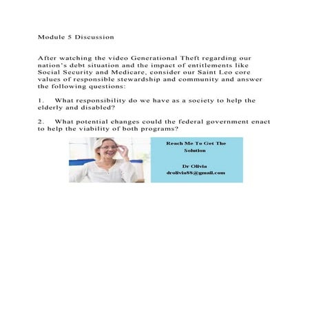 Module 5 Discussion After watching the video Generational Thef.docx