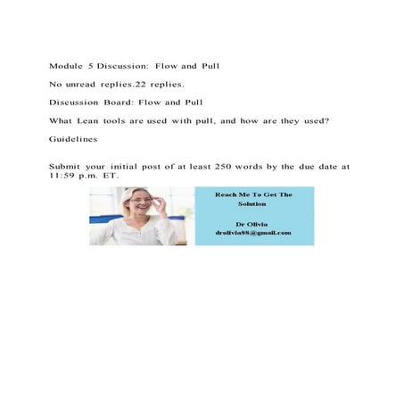 Module 5 Discussion Flow and PullNo unread replies.22 repli | PDF