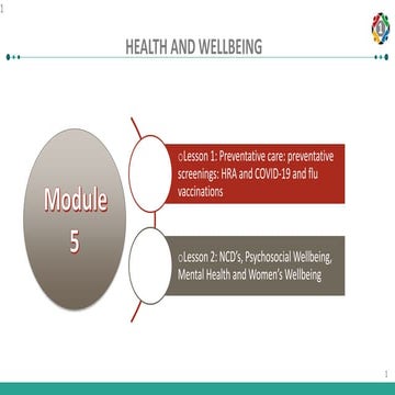 Module 5: Health and wellbeing | PPTX