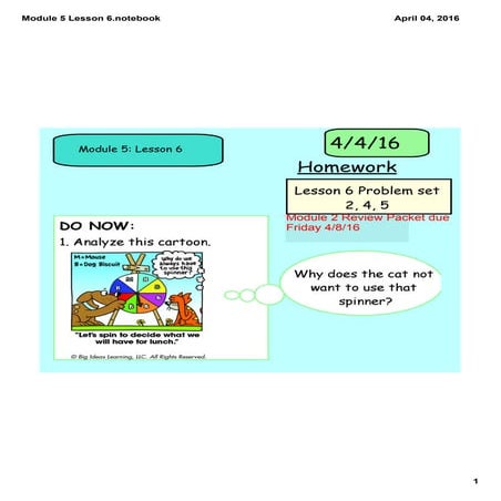 Module 5 lesson 6 | PDF | Homework and Study | Education