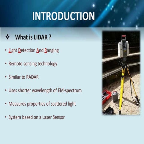 LIDAR- Modern techniques in Surveying.pptx