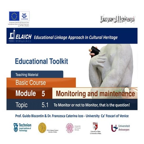 Elaich module 5 topic 5.1 - To Monitor or not to Monitor, that is the question! | PPT