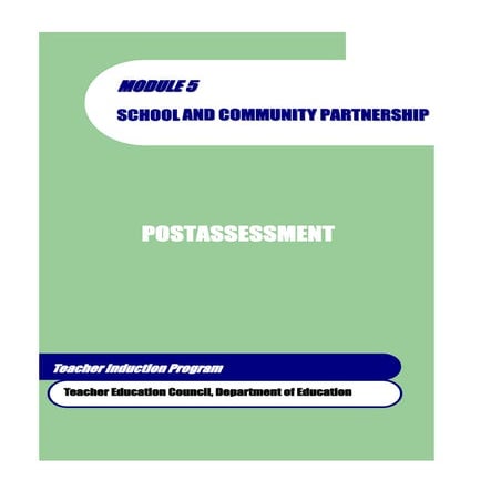 Module 5 school and community partnership post assessment | PDF
