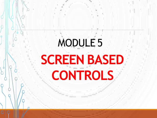 Screen based controls in HCI | PPTX