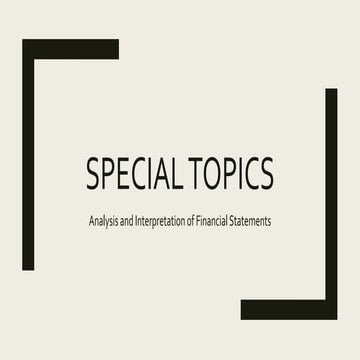 Special Topics | PPTX