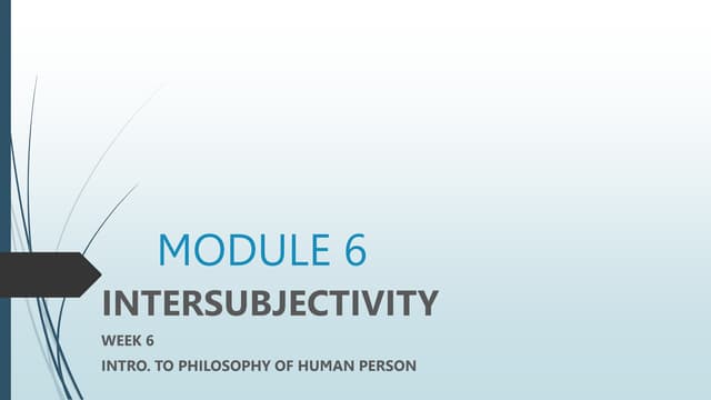 PPT Q2 Week c - Intersubjectivity.docx | Educational Assessment | Education