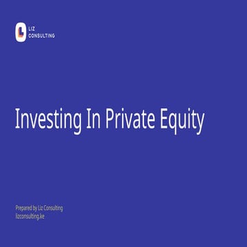 Module 6 - Private Equity investments and analysis | PPTX
