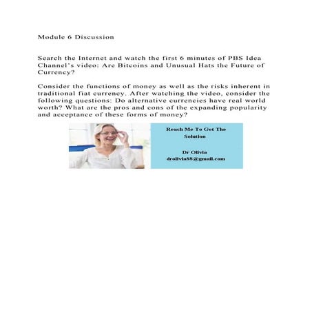 Module 6 Discussion Search the Internet and watch the first 6 .docx