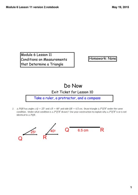 Module 6 lesson 10 | PDF