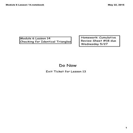 Module 6 lesson 14 | PDF