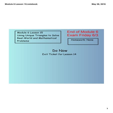 Module 6 lesson 15 | PDF