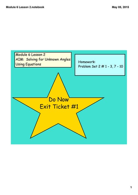 Module 3 lesson 9 | PDF