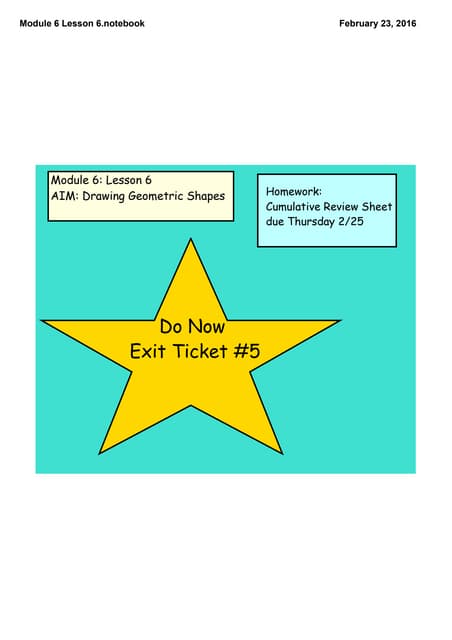 Module 6 lesson 9 | PDF