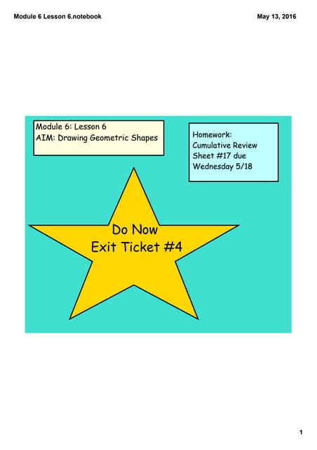 Module 6 lesson 1 | PDF