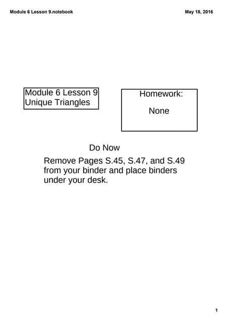 Module 6 lesson 1 | PDF