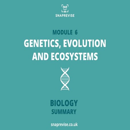 A-level OCR Biology Past Paper Summary: Genetics, Evolution ...