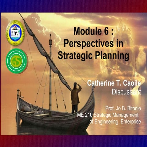 Module 6 Perspectives in Strategic Planning | PPT
