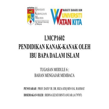 A179707 - Tugasan Modul 6 LMCP1602 | PPTX