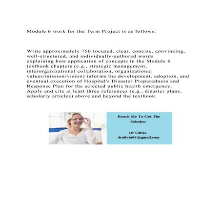 Module 6 work for the Term Project is as follows Write ap.docx