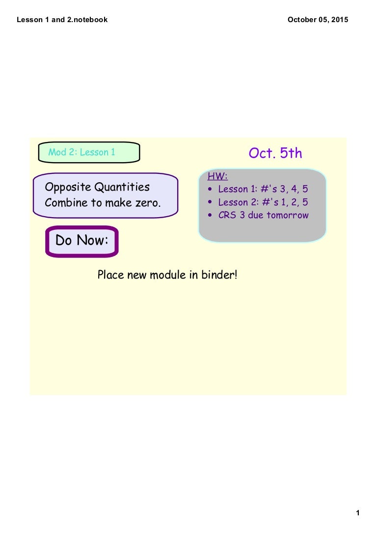 Module 7.2 lessons 1 2