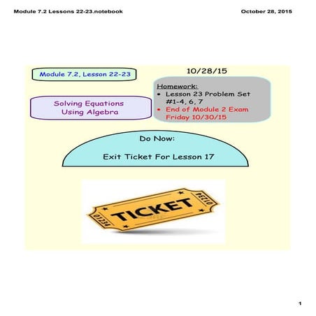 Module 7.2 lessons 22 23 | PDF