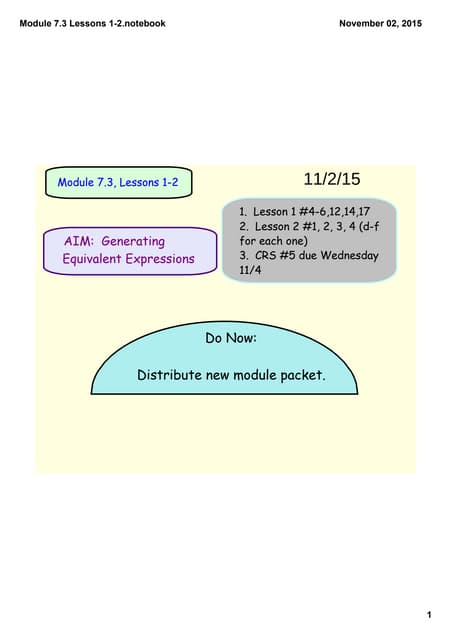 Module 7.4 lesson 12 | PDF