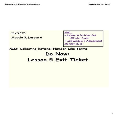 Module 7.3 lesson 6 | PDF