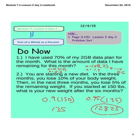 Module 7.4 lesson 2 day 2 | PDF